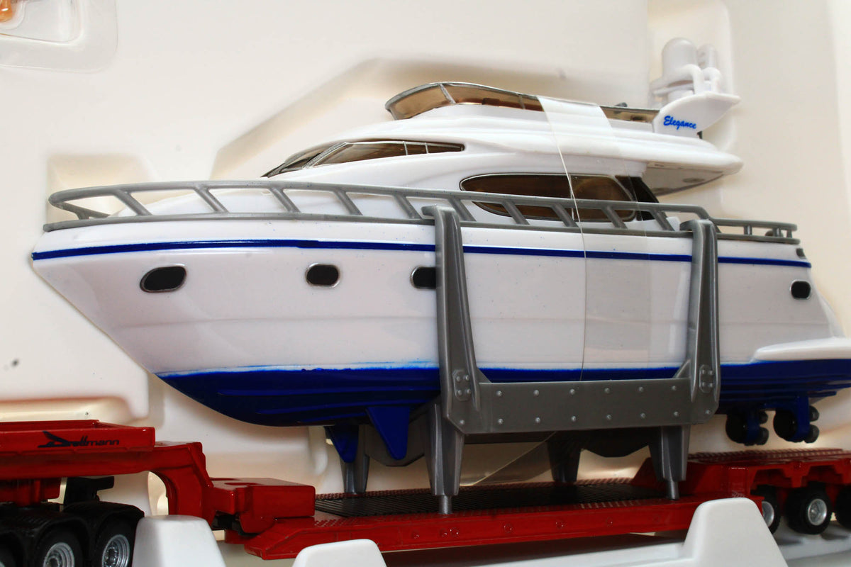 1849 Siku 1:87 Scale MAN Low Loader with Motor Yacht – Brushwood Toys