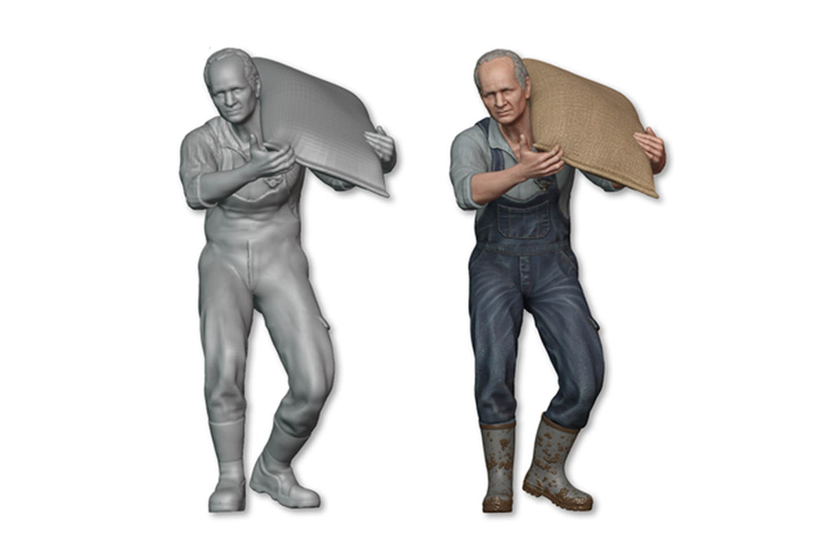 PYO239 Figure 1:32 Scale - Man Carrying Sack (Requires Painting ...