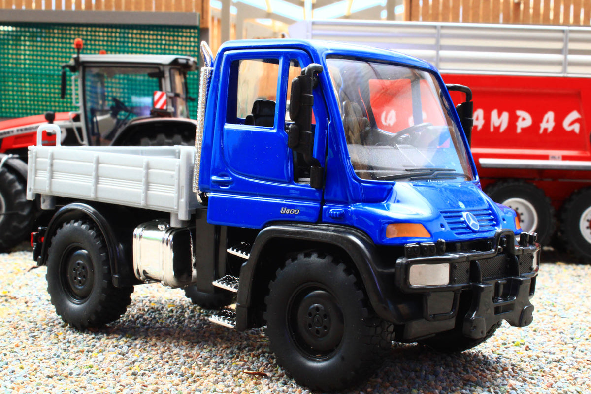 WEL32380CBL Welly 1:32 Scale Unimog U400 (blue) – Brushwood Toys