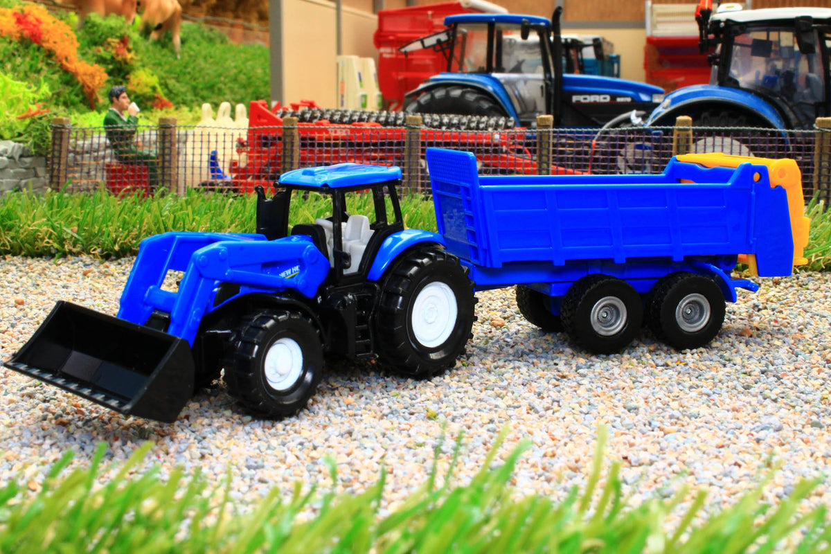 MS-1630 Siku New Holland Tractor with Front Loader and All Purpose Man ...