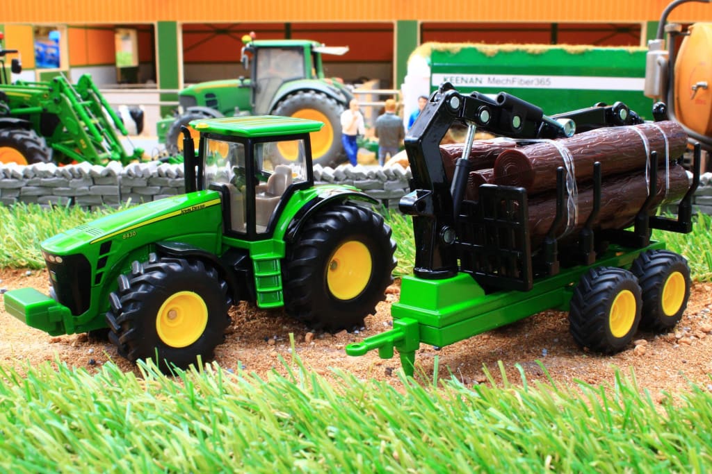 1954 Siku 1:50 Scale John Deere Tractor with Forestry Trailer ...