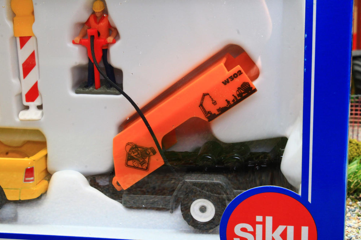 3505 Siku 1:50 Scale Ram 1500 Road Maintenance Truck with Compressor T ...