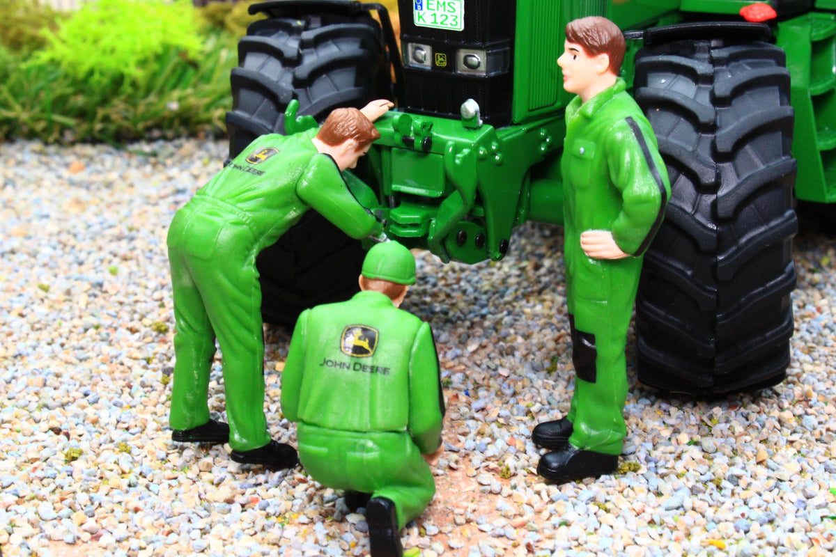 SCH03915 Schuco 132 Scale Set of 3 Figures in John Deere Overalls ...