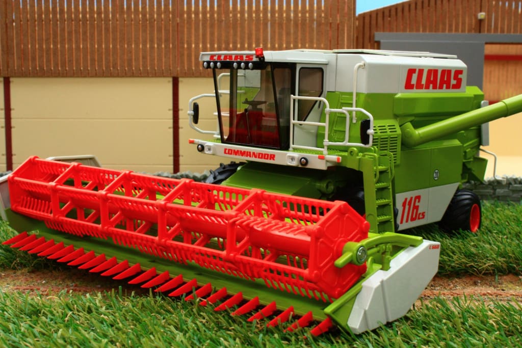 W7834 WIKING CLAAS COMMANDOR 116 CS COMBINE HARVESTER PLUS HEADER TRAI ...